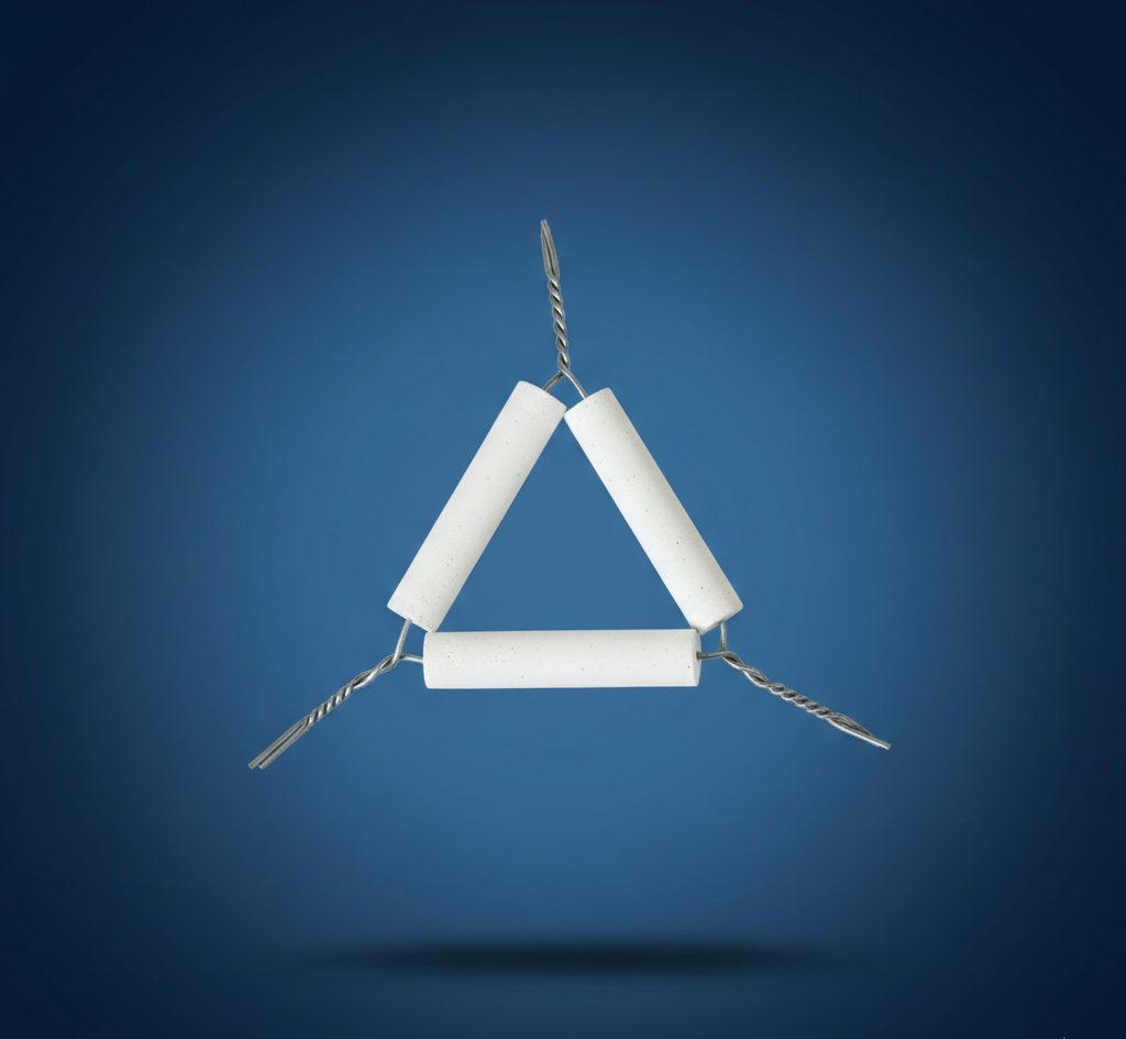 Triangles Pipe Clay 63MM – GLASSWORLD